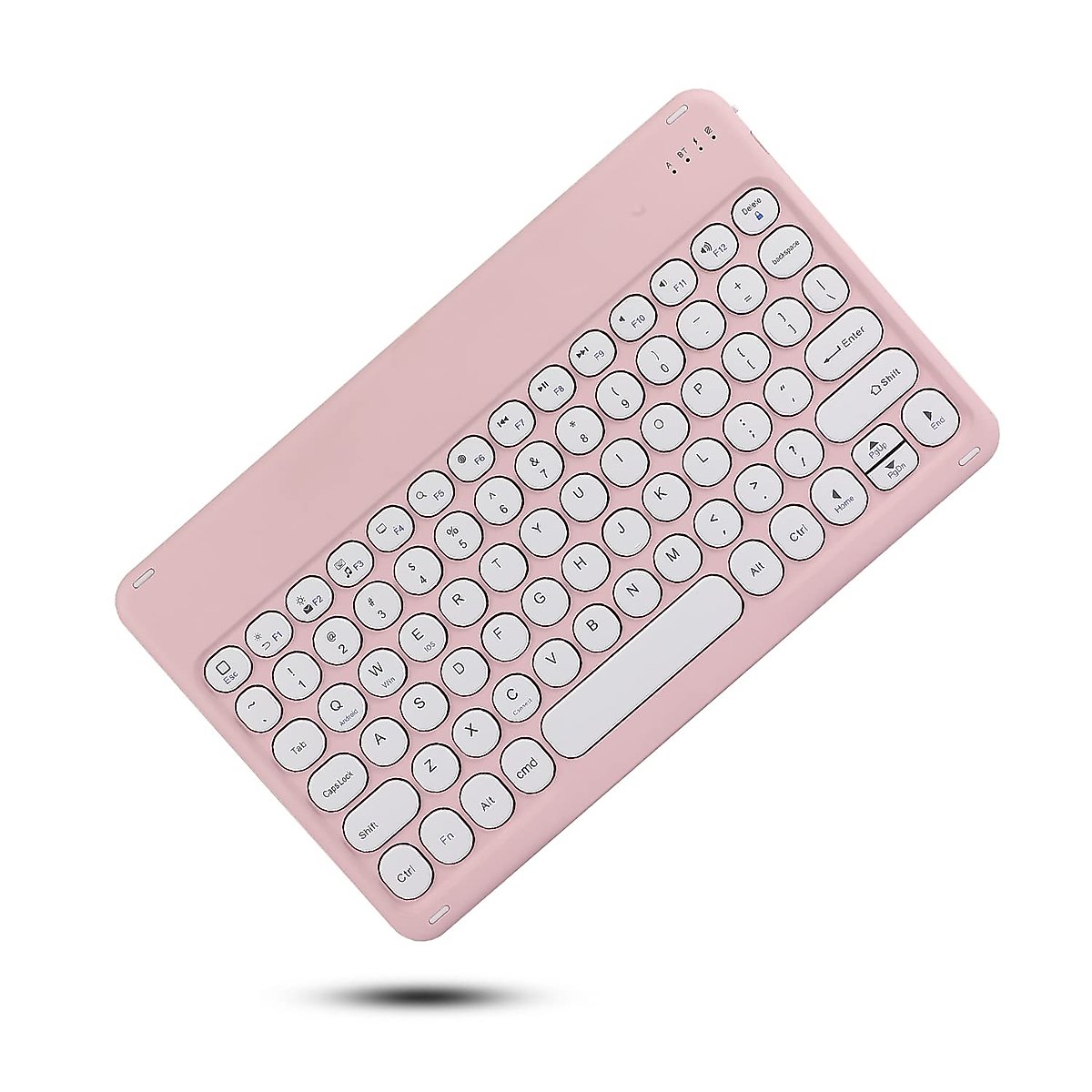 HENGHUI Keyboard Case for Galaxy Tab S6 Lite 10.4 inch Keyboard Case Cute Round Key Color Keyboard Wireless Detachable BT Keyboard Cover with S Pen Holder (Pink)