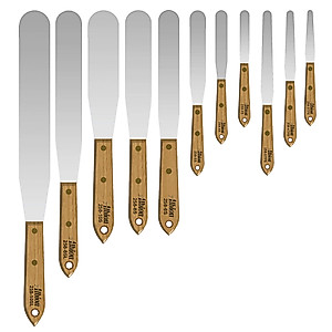 Albion Engineering Company 258-4S Classic Spatula, Stainless Steel, Hardwood Handle, 3/4" Wide Tip x 4" Long Blade