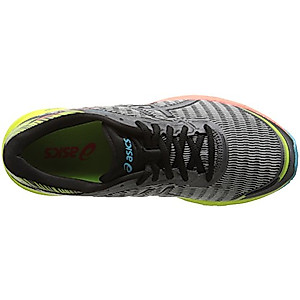 ASICS Women's Dynaflyte Running Shoe, Mid Grey/Flash Coral/Safety Yellow, 7.5 M US