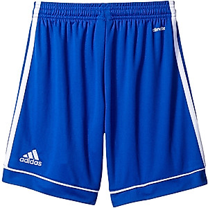 adidas Boys' Squadra 17 AEROREADY Regular Fit Quarter Length Soccer Shorts, Bold Blue/White, XX-Small