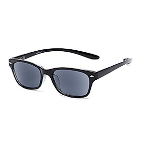 Retro Square Reading Sunglasses in Black with Smoke Lenses by Readers.com | The Cabo Hanging | +2.00