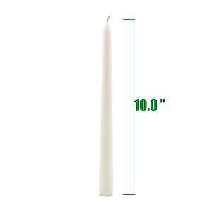 Stonebriar Tall 10" Unscented Dripless 10 Pack Taper Candles