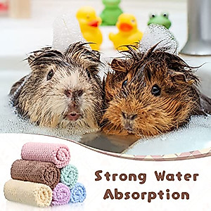 36 Pcs Guinea Pig Blankets Soft Fleece Cage Liners Guinea Pig Accessories Washable Bedding Sleeping Mats Absorbent Bath Towels for Small Animals Pets Rabbit Hamster Rat Dog Hedgehog, 11.8 x 11.8 Inch