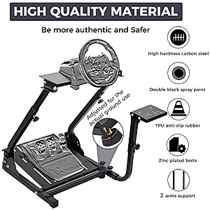 Hottoby G920 Steering Wheel Stand Fit for Logitech G25 G27 G29 G923,Tilt-Adjustable Racing Simulator Cockpit, Shifter Mount Pro,Not Included Wheel and Pedals