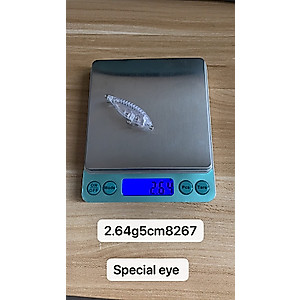 10PCS Unpainted Lure Blanks 2.64g 5cm with Special Eye Fishing Eye Crankbait Simulation Blank Body Clear Hard Baits Trout Salmon Minnow Lure Popper Lures Topwater Freshwater 8267 Special Eye