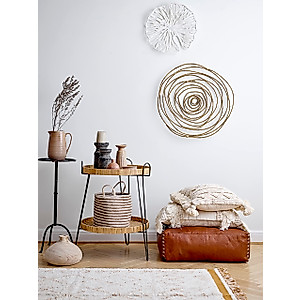 Creative Co-Op Handmade White Coral Shaped Paper & Metal Wall Décor (Set of 3 Sizes)