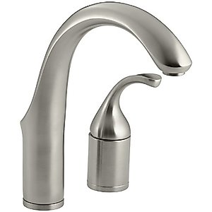 KOHLER 10443-BN Forté(R) Two-Hole Lever Handle Bar Sink Faucets, Vibrant Brushed Nickel
