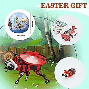 WINGIFT 12 Pcs Scorpion Building Blocks Set-12 in 1 Pre Filled Easter Eggs, Egg Surprise Animal Toys, Easter Egg Hunting,Easter Basket Stuffers,Party Favor for Kids,Birthday,Goodie Bag,Carnival Prizes