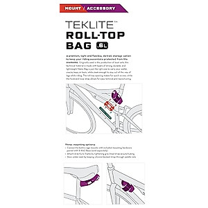 Wolf Tooth Components TekLite Roll-Top Bag, 0.6L - Black