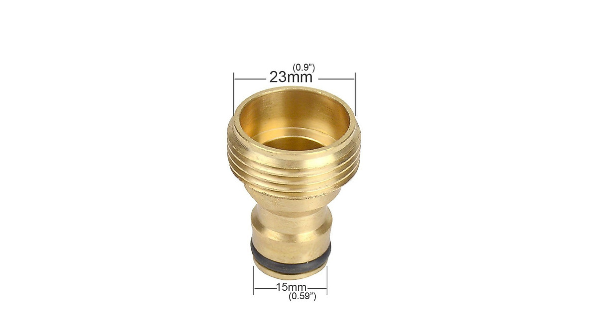 6 Brass Hose Nozzle Adapters - Easy Quick Connect