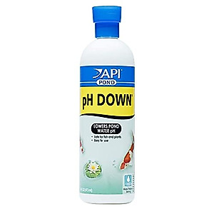 API POND pH DOWN Pond Water pH Reducing Solution 16-Ounce Bottle, White, Model:170B