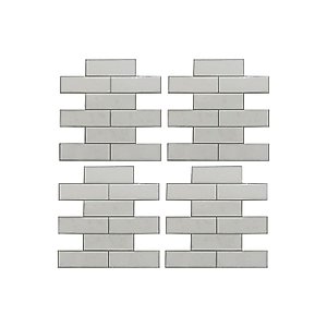RoomMates TIL3459FLT StickTiles Classic White Subway Peel and Stick Tile Backsplash 10.5x10.5