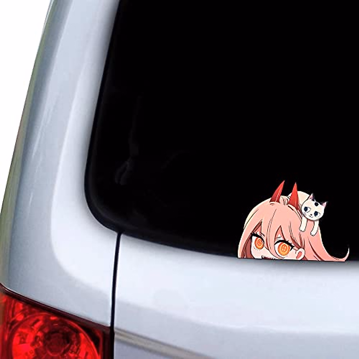 Power Car Sticker Cute Decal Chainsaw Man Vinyl Sticker for Cars/Laptops