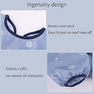 MOTEERLLU Coverall Baby Feeding Bib for Eating,Long Sleeves Bib Attaches to Highchair and Table,Weaning Bibs