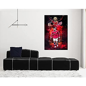 Cristiano Ronaldo CR7 Poster Wall Art Print,Football Sports Decor Superstar Quote Poster,Inspirational Canvas Wall Art Motivational Artwork Modern Home Decor For Living Room,Office,Gym,Classroom Wall Decor,Gifts.(Unframed,16”X24”inches）.
