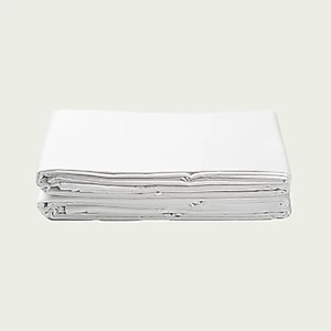 Luxurious Organic white Cotton Sateen flat sheet only- different size sheets, Soft, Durable, and Certified