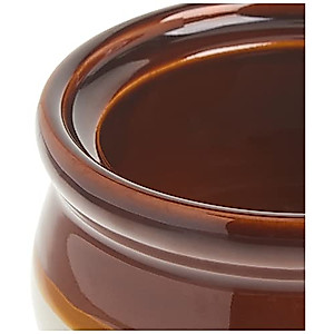 R&M International Traditional Style Ceramic 15-Ounce French Onion Soup Crocks, Polished, Set of 2