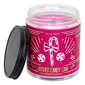 White Barn Bath and Body Works, 1-Wick Candle w/Essential Oils - 7 oz - 2020 Holidays Scents! (Crushed Candy Cane)