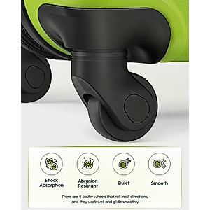 3 Piece Luggage Set Expandable (Only 24" & 28"), Hard Suitcase Set with Spinner Wheels and TSA Lock, Travel Luggage Set (Green Lime)