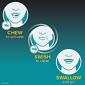 Listerine Ready! Tabs Chewable Mint Tablets with Clean Mint Flavor, Revolutionary 4-Hour Fresh Breath Tablets to Help Fight Bad Breath On-the-Go, Sugar-Free, Alcohol-Free & Kosher, 8 ct