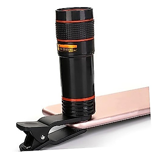 WATIIFUFU Camera Lenses 2pcs Phone Lens Smartphone Camera Lens Telephoto Lens Phone Macro Lens Phone Camera Lens Phone Lens with Clips Cell Phone Black Abs Travel Single Macro Lens