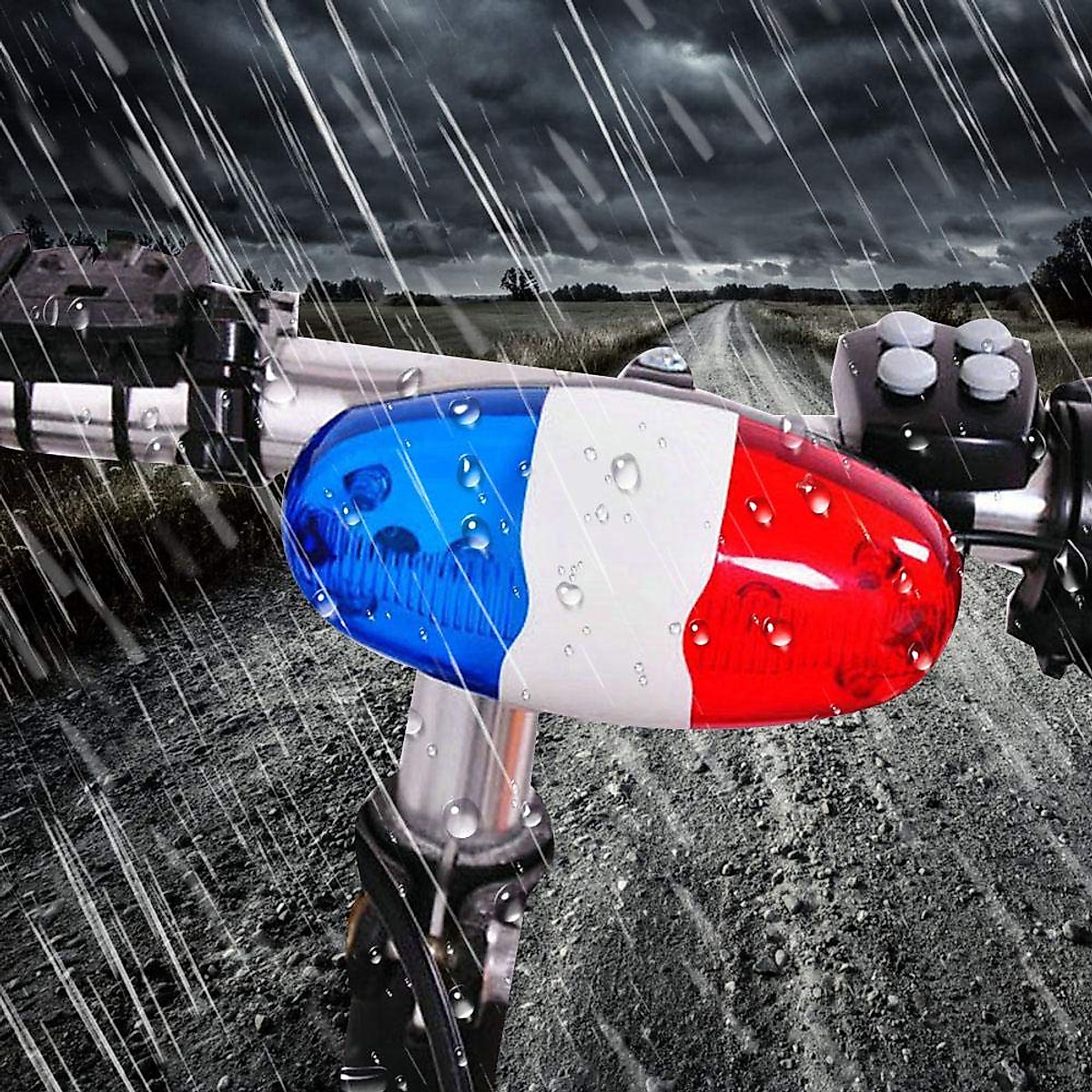 Siren for Bike,ycle Horn Bell Siren,Waterproof ycle Cycling Horn Bell 6 LED Light 4 Tunes ycle Bell 120dB