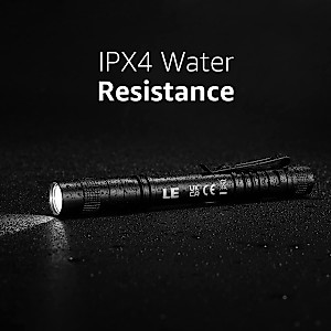 LE LED Pen Flashlights, Lightweight, Mini, Waterproof Pocket Flashlight with Clip, 2 Pack Small Flashlights for Inspection, Work, Emergency