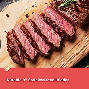 Black+Decker Comfort Grip Electric Knife with 7-Inch Stainles Steel Blades, Safety Lock Button & Knife Stand, Ideal for Carving, Slicing & Cutting Meats, Turkey Bread & Craft Foam, Dishwasher Safe