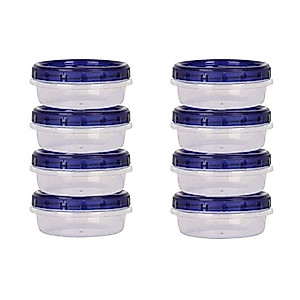 HomeyGear 8-Pack Twist Top Food Storage Containers | Leak-Proof, Airtight Soup Storage Canisters with Screw & Seal Lids | BPA-Free, Stackable, Reusable Kitchen Essentials | 8-Ounce