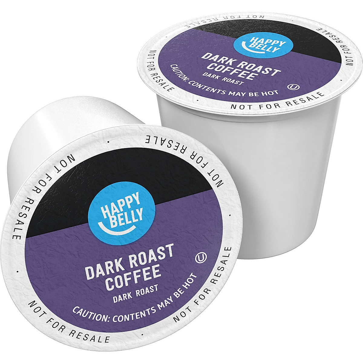 Amazon Brand - Happy Belly Dark Roast Coffee Pods, Compatible with Keurig 2.0 K-Cup Brewers, 24 Count