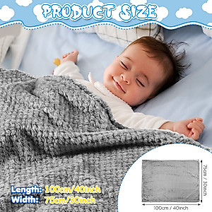 Kenning 4 Pcs Baby Fuzzy Blanket for Boys and Girl Warm Throw Blanket Soft Fleece Toddler Blanket Thermal Receiving Blankets