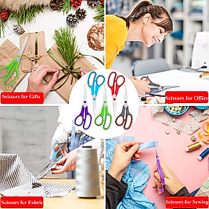 Scissors Bulk Set of 25-Pack, Niutop 8" Multipurpose Sharp Sewing Craft Shears Fabric Scissors for Office Home High/Middle School Student Office Teacher Supplies, Comfort-Grip Right/Left Handles