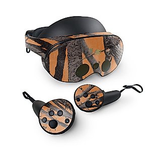 MightySkins Glossy Glitter Skin Compatible with Meta Quest Pro - Orange Camo | Protective, Durable High-Gloss Glitter Finish | Easy to Apply, Remove, and Change Styles | Made in The USA