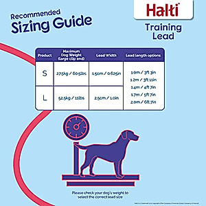 Halti Training Lead For Dogs, Double Ended Dog Training Leash for Halti Head Collar and No Pull Harness, Black Training Leash for Medium Dogs and Large Dogs