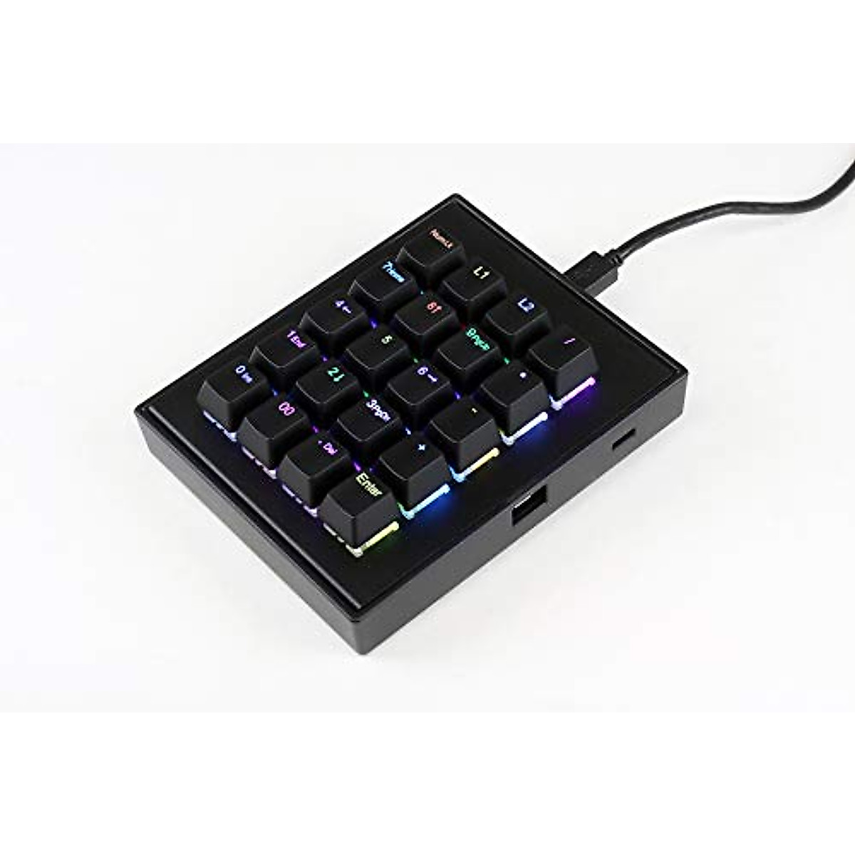 Max keyboard Falcon-20 Programmable Macropad Mechanical Keyboard, Backlit Multicolor LED, Cherry MX RGB Switch (Cherry MX RGB Brown)