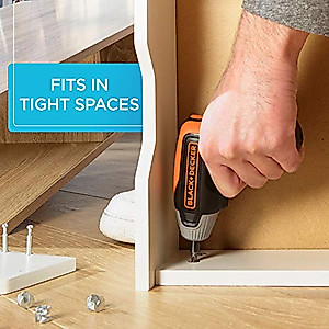 beyond by BLACK+DECKER 4V MAX* Cordless Screwdriver, Fast Charge,  1-Inch Assorted Bits (BCF611CBAPB)