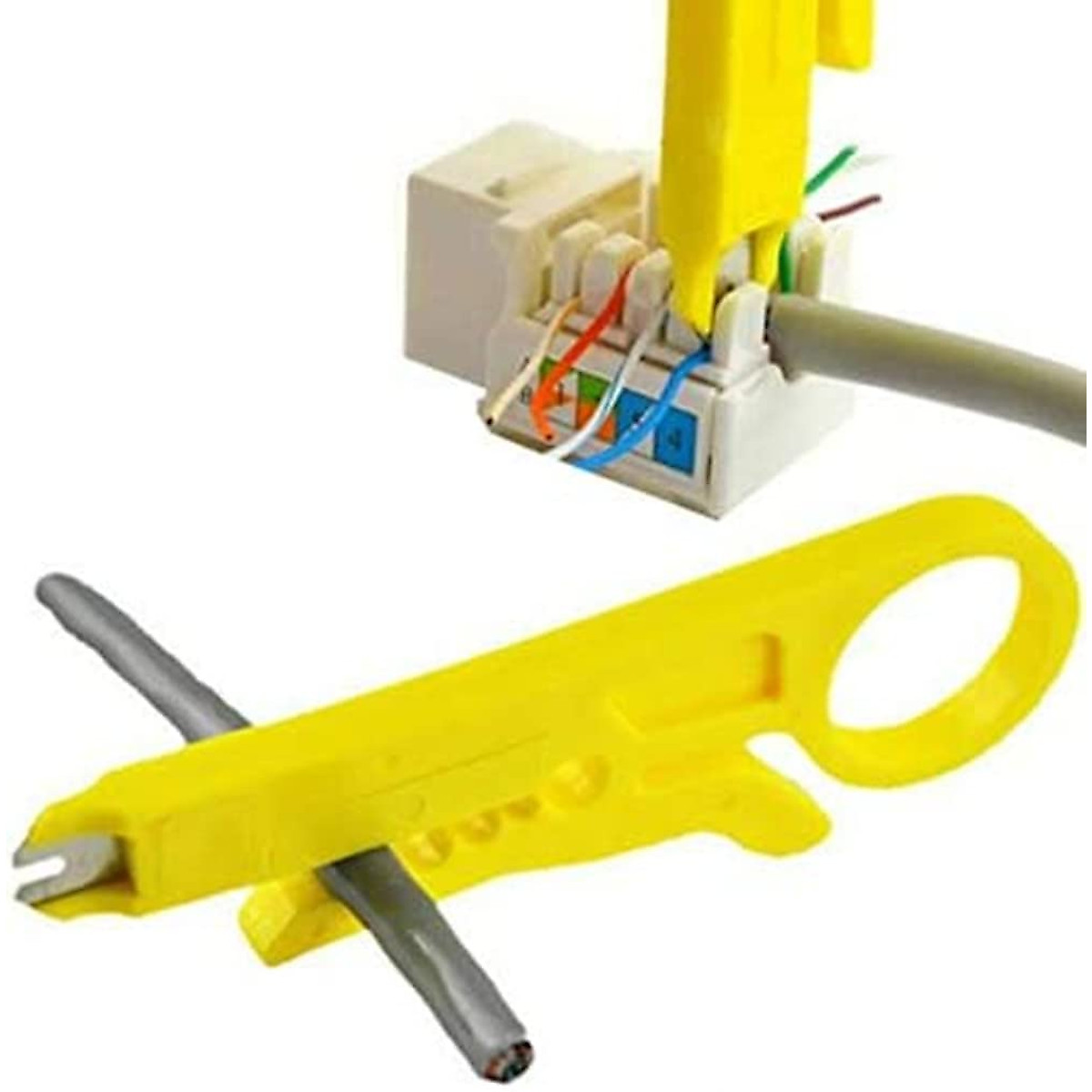 Mini Wire Stripper 3 Pcs Network Wire Stripper Punch Down Cutter for Network Wire Cable, RJ45/Cat5/cat6 Data Cable, Telephone Cable and Computer UTP Cable