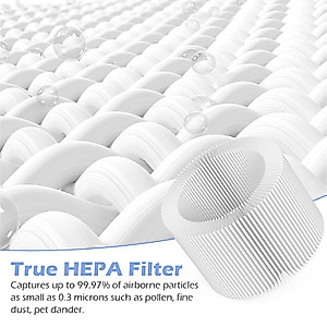 GoKBNY 2-Pack KJ7 True HEPA Replacement Filter Compatible with Loytio KJ7 Purifier, with Aromatherapy Tablets