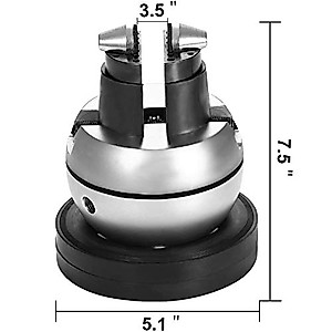 VEVOR Ball Vise 5" Engraving Setting Tool 360°Rotation Engraving Block Vise 34 PCS Attachment Jewelry Engraving Block Tools Standard Block(5inch)