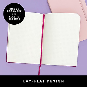 PAPERAGE Dotted Journal Notebook, (Black), 160 Pages, Medium 5.7 inches x 8 inches - 100 GSM Thick Paper, Hardcover