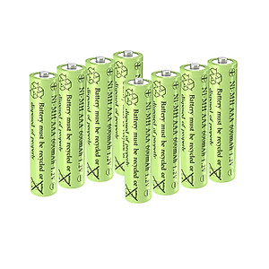 GSUIVEER Rechargeable Solar Light Batteries AAA NiMh 600mAh 1.2V for Outdoor Garden Lights (8 Pack)