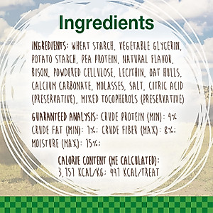 Nylabone Healthy Edibles WILD Natural Long-Lasting Bison Flavor Bone Chew Treats for Dogs, Large (1 Count)