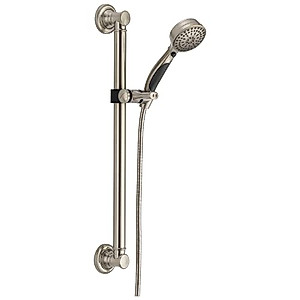 Delta Faucet 9-Spray ADA-Compliant Slide Bar Hand Held Shower with Hose, Stainless 51900-SS