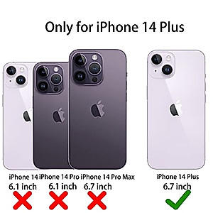 Annymall for iPhone 14 Plus Case with 2 Screen Protector, Heavy Duty Drop Protection Shockproof Rugged 3-Layer Military Tough Durable Protective Cover for Apple iPhone 14 Plus 6.7" (Black)