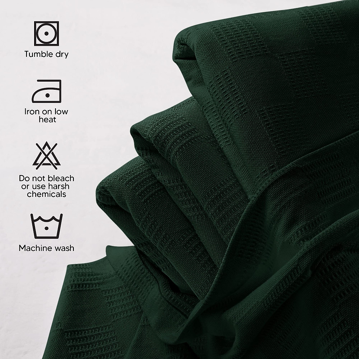 Utopia Bedding Forest Green 100% Cotton Blanket [Throw Size - 60x50 Inch] 350GSM Lightweight, Soft and Breathable Thermal Blanket for All Seasons