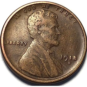 1918 S Lincoln Wheat Cent Penny Seller Extremely Fine