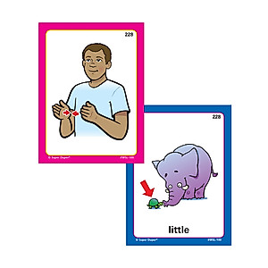 Super Duper Publications| 400 American Sign Language (ASL) Flash Cards Fun Deck | Educational Learning Resource for Children