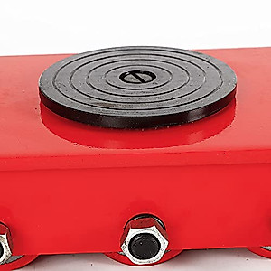 LYNICESHOP Industrial Machinery Mover, Heavy Duty Machine Dolly Skate Machinery Roller Mover Cargo Trolley Machinery Moving Skate for Moving Equipment 8Ton Red
