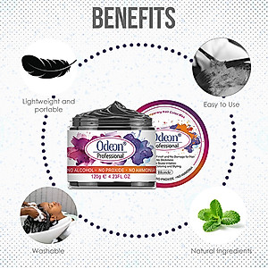 Odeon Temporary Hair Color Wax – Blonde, Washable & Natural Dye with Beeswax & Tea Tree Extract – No Alcohol, No Peroxide, No Ammonia – Safe for Kids & Adults (4.23oz)