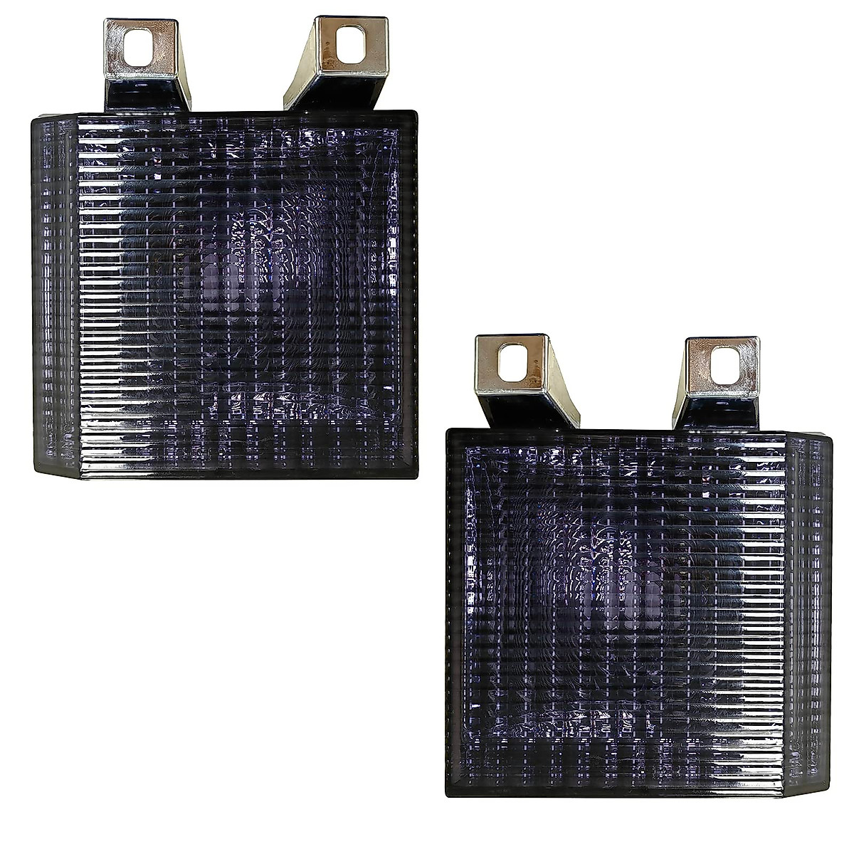 KYYET Pair Smoke Lens Park/Signal Lights Compatible with 1983-1988 Chevy Blazer GMC Pickup Truck Driver and Passenger Side w/quad headlamps replaces 918045 918046